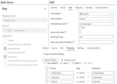 adf v2 dynamics 365 define keys for upsert operation lookup and text microsoft qanda