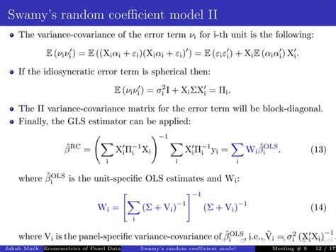 Econometrics Of Panel Data A Presentation Pdf
