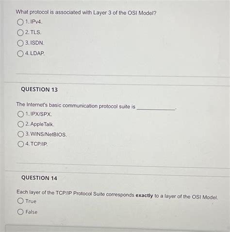 Solved What Protocol Is Associated With Layer Of The OSI Chegg Com