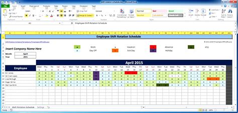 Color Coded Calendar Template 6 Excel Timesheet Template With Formulas Exceltemplates