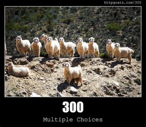 300 multiple choices status code and goats