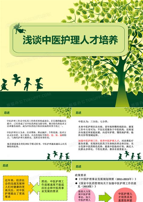 浅谈中医护理人才培养PPT模板下载 编号qoememwe 熊猫办公