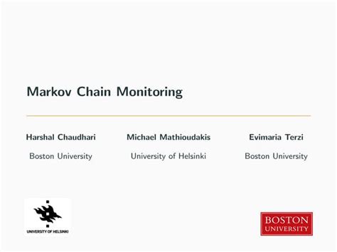 Markov Chain Monitoring Application To Demand Prediction In Bike Sharing Systems Pdf