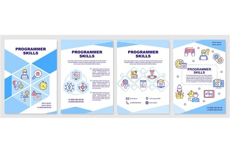programmer skills brochure template brochure templates ~ creative market