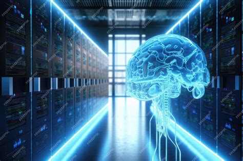 Premium Ai Image Artificial Intelligence Digital Brain Connected To Data Center Generative Ai