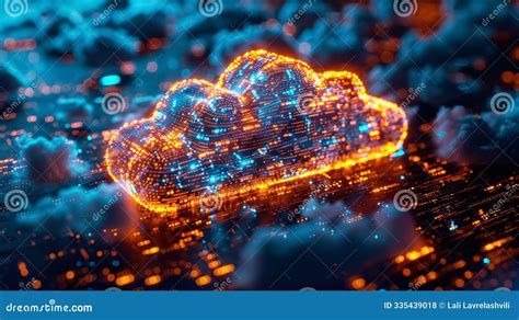 Seamless Data Migration To The Cloud With An Image Showing Data Being Transferred From On