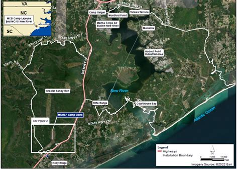 Camp Lejeune Military Base Map Military Bases In The Continental