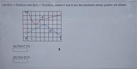 Solved Let P X F X G X And Q X FxG X Where F And G Chegg Com