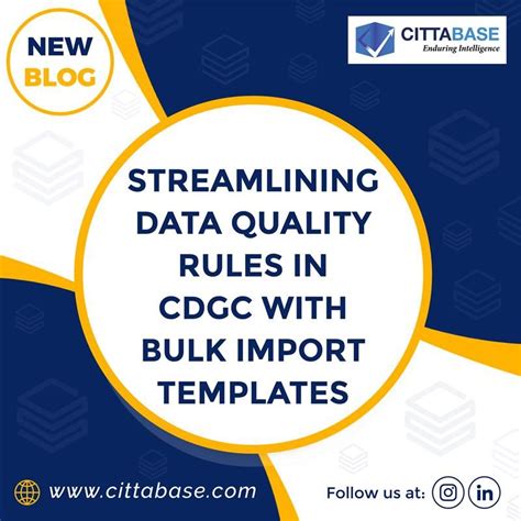 Cittabase Solutions On Linkedin Informatica Cittabase Dataquality Cdgc Bulkimport