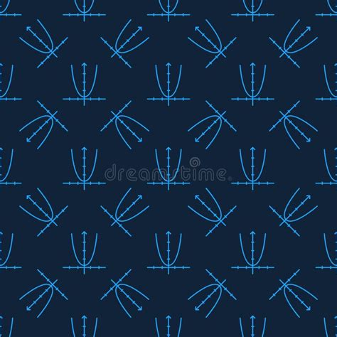 Math Function Graph Vector Concept Blue Seamless Pattern Stock Illustration Illustration Of
