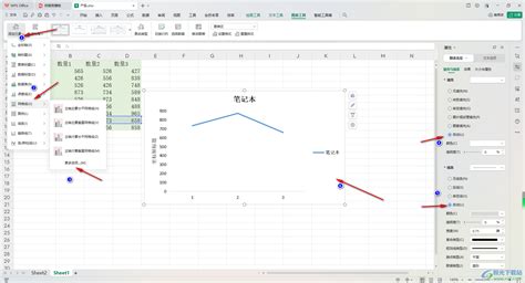 Excel图表如何隐藏网格线？ Wps Excel图表取消网格线显示的方法 极光下载站