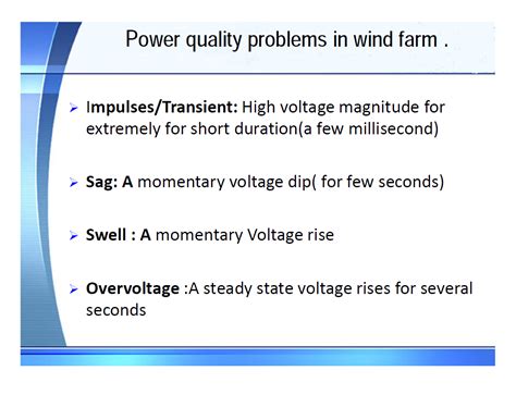 Power Quality Issues In Grid Connected Wind Farms India Power Quality Blog