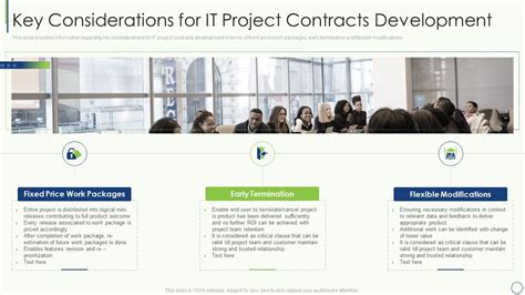 Key Elements Of Project Management It Considerations For It Project Contracts Development