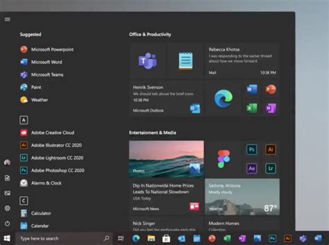 Here S The New Windows 10 Start Menu That Microsoft Is Exploring Clip