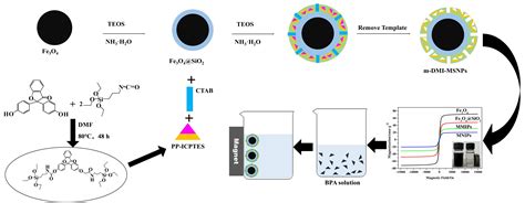 Water Free Full Text Preparation Of Magnetic Dummy Molecularly Imprinted Meso Porous Silica