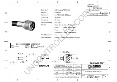 CPN 68 13 Drawing Datasheet By Cinch Connectivity Solutions AIM Cambridge Digi Key Electronics