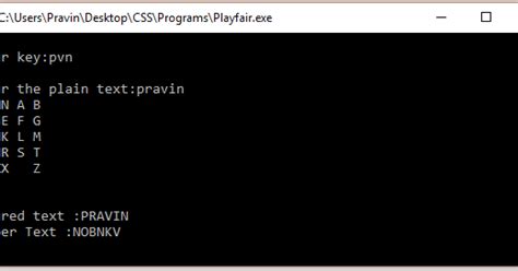 Drg Tricks Pravin Durge Playfair Cipher Using C Programming Language