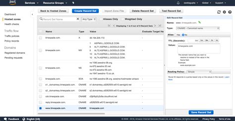 Amazon Web Services Dns A Record Not Pointing To Website Ip Stack
