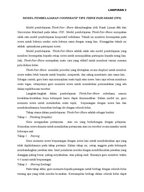 Model Pembelajaran Tps Pdf