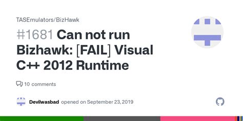 Can Not Run Bizhawk Fail Visual C 2012 Runtime · Issue 1681 · Tasemulatorsbizhawk · Github