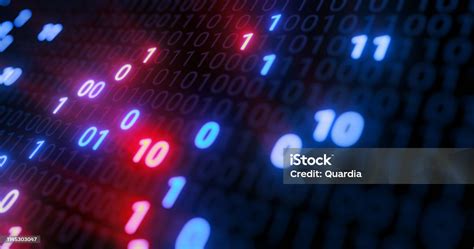 Hacking Rot Und Blau Digitale Binärcodematrix 01 Hintergrund Hacker