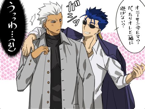 Cu Chulainn Archer And Cu Chulainn Fate And More Drawn By Akujiki Danbooru