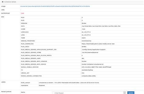 Plex Hardware Transcoding Hw Docker Container Nvidia Omv5 Docker