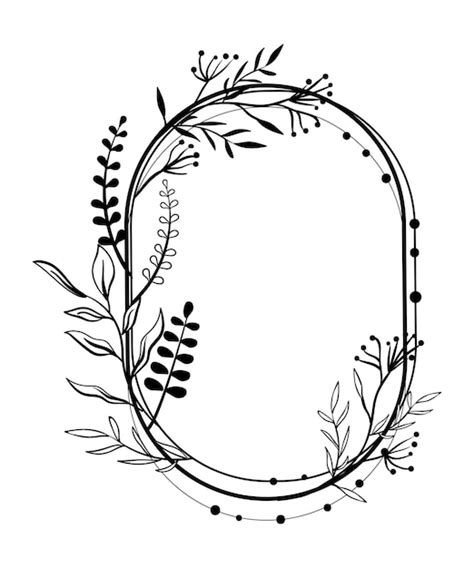 Premium Vector Vector Illustration Of Floral Frame Vignette