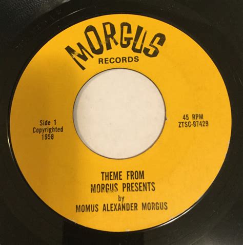Morgus Theme From Morgus Presentshearsery Rhymes Vinyl 7 45 Rpm