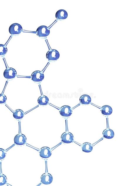 Model Of Abstract Molecular Structure Glass Atom Model Isolated On White Background Stock