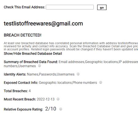 Best Free Online Email Hack Checker Websites