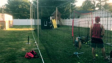 Jugs Jr In A Batting Cage Youtube