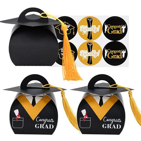 612pcs 2022 학사 모자 모자 사탕 상자의 클래스 축하 축하 선물 포장 상자 가방 학교 축하 파티 장식