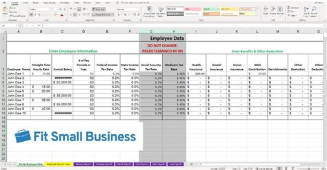 Excel Templates For Payroll