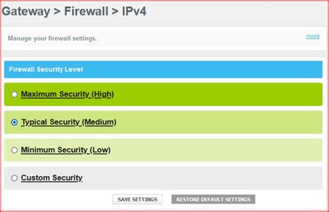 ‎firewall Security Level Ipv4 What Should It Be Set On For Safety Xfinity Community Forum