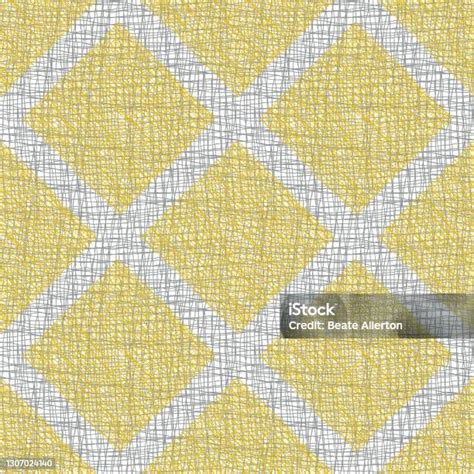 벡터 트림 효과 원활한 패턴 배경 조밀한 회색 린넨 질감에 혼합된 옐로우 헤시안 섬유 다이아몬드 타일 기하학적 짠 포플린 배경 미드 센추리 모던 코튼 직봉 반복 0명에 대한