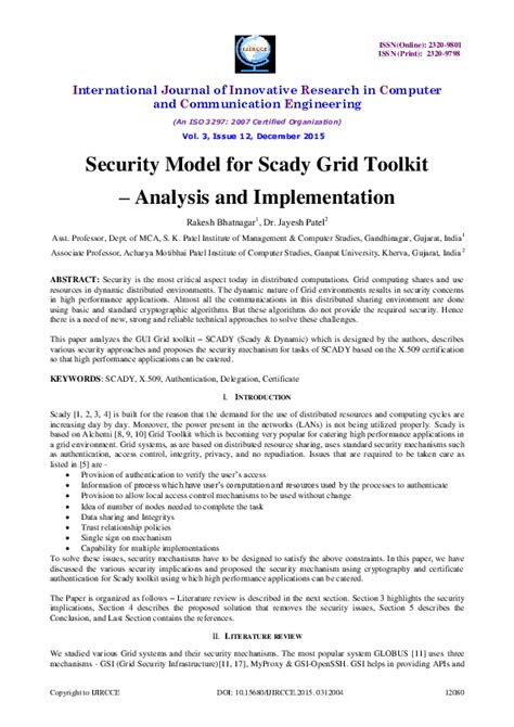 Pdf Security Model For Scady Grid Toolkit Analysis And Implementation