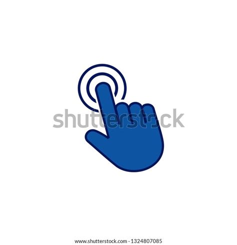 Hand Cursor Icon Vector Stock Vector Royalty Free 1324807085