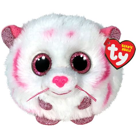 Ty Beanie Ball Tabor Pink And White Tiger Toyworld Nz