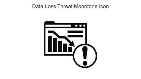 Data Loss Threat Monotone Icon In Powerpoint Pptx Png And Editable Eps Format PPT Sample