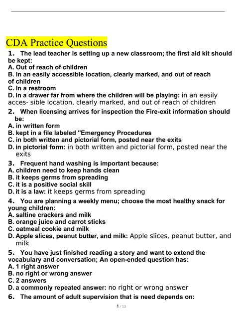 CDA Practice Test QUESTIONS WITH COMPLETE SOLUTIONS CDA Stuvia US