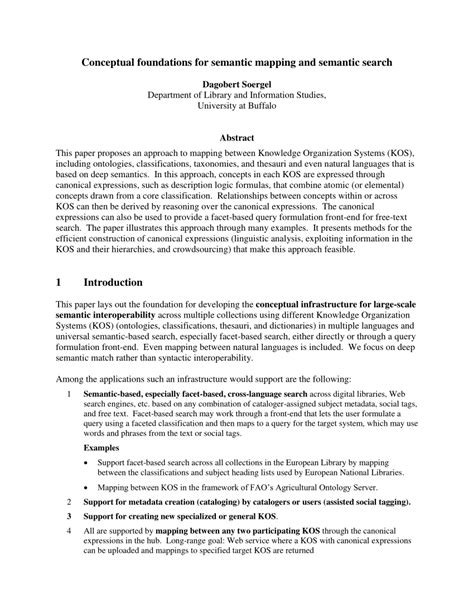 Pdf Conceptual Foundations For Semantic Mapping And Semantic Search