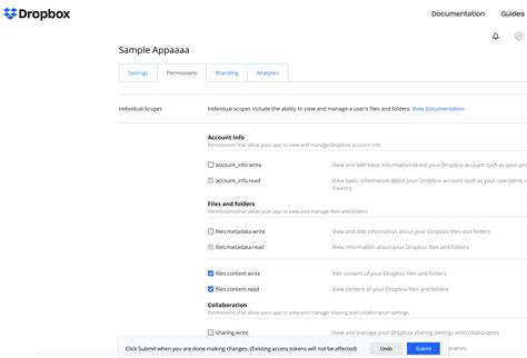Dropbox Authentication