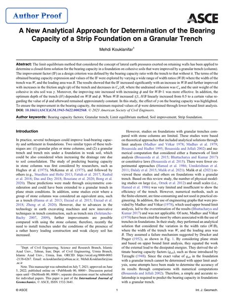 Pdf A New Analytical Approach For Determination Of The Bearing
