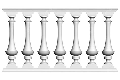 Isolated Vector Illustration Of A Decorative Fence Railing Against A White Background In 3d