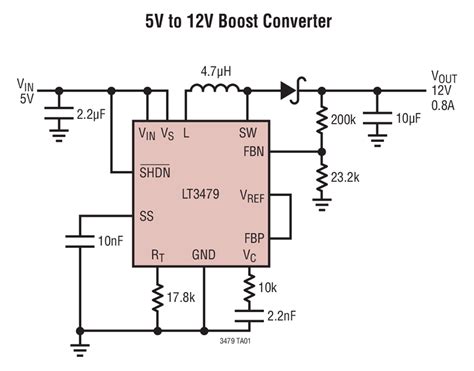 lt3479 5v to 12v boost converter circuit collection analog devices