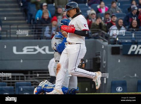 Cleveland Guardians Bo Naylor Scores On A Sacrifice Fly By Jose