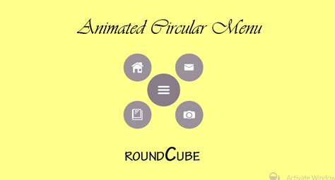 animated circular menu roundcube