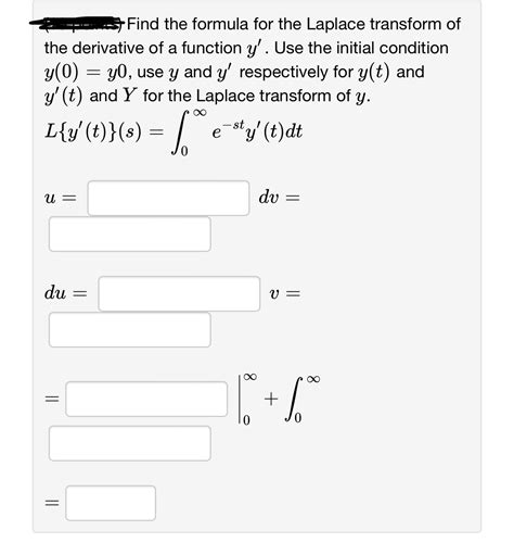 Solved Find The Formula For The Laplace Transform Of The