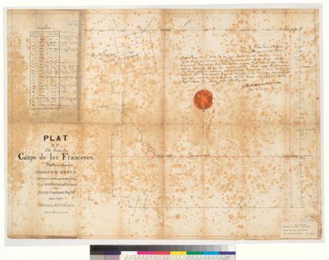 Plat Of The Rancho Campo De Los Franceses Finally Confirmed To Charles